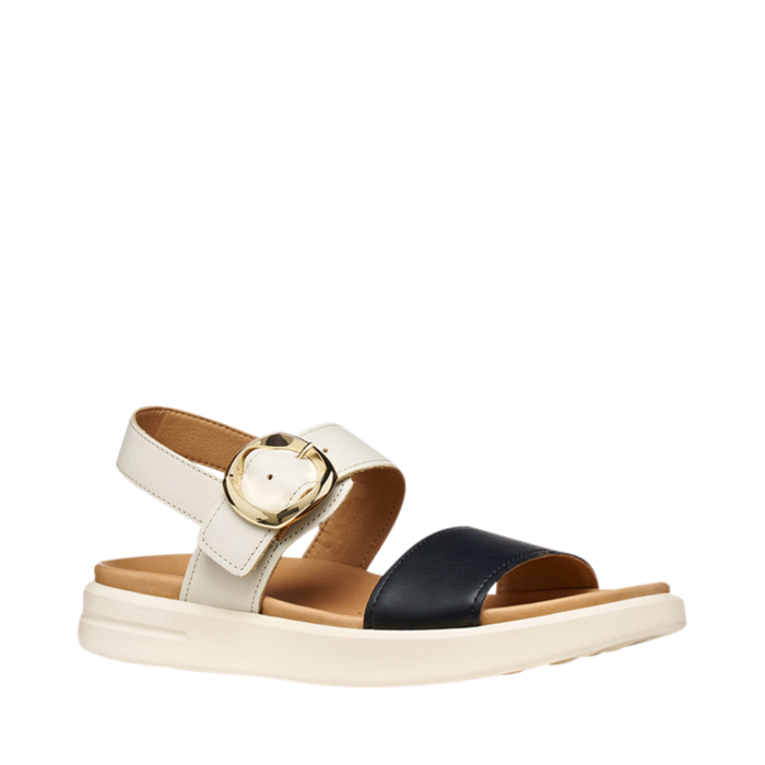 Geox femme sandale noir et beige - Chaussures Pierre Roy Saint-Jean