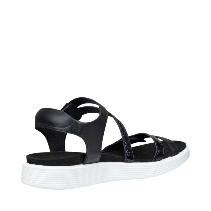 Ecco femme sandale noire a velcro - Chaussures Pierre Roy Saint-Jean