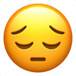 Pensive Face Emoji (U+1F614)