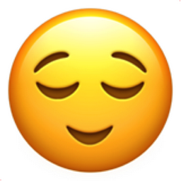Relieved Face Emoji (U+1F60C)