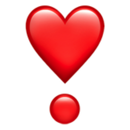 Heavy Heart Exclamation Emoji (U+2763, U+FE0F)