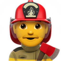 Man Firefighter Emoji (U+1F468, U+200D, U+1F692)