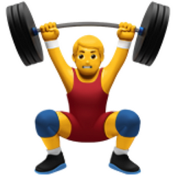 Man Lifting Weights Emoji (U+1F3CB, U+FE0F, U+200D, U+2642, U+FE0F)