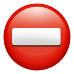 No Entry Emoji (U+26D4, U+FE0F)