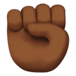 Raised Fist: Medium-Dark Skin Tone Emoji (U+270A, U+1F3FE)
