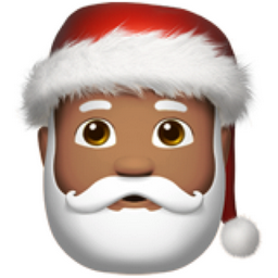 Santa Claus: Medium Skin Tone Emoji (U+1F385, U+1F3FD)