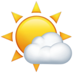 Sun Behind Small Cloud Emoji (U+1F324)