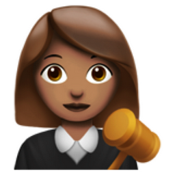 Woman Judge: Medium Skin Tone Emoji (U+1F469, U+1F3FD, U+200D, U+2696 ...
