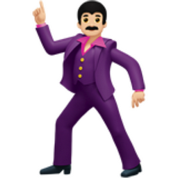 Man Dancing: Light Skin Tone Emoji (U+1F57A, U+1F3FB)