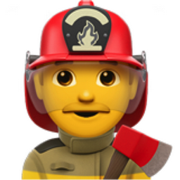 Man Firefighter Emoji (U+1F468, U+200D, U+1F692)