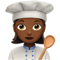 Woman Cook: Medium-Dark Skin Tone Emoji (U+1F469, U+1F3FE, U+200D, U+1F373)