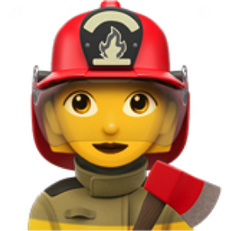 Woman Firefighter Emoji (U+1F469, U+200D, U+1F692)