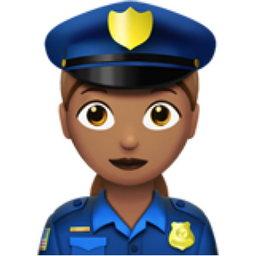 Woman Police Officer: Medium Skin Tone Emoji (U+1F46E, U+1F3FD, U+200D ...
