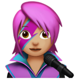 Woman Singer: Medium-Light Skin Tone Emoji (U+1F469, U+1F3FC, U+200D ...