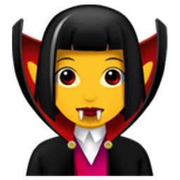 Woman Vampire Emoji (U+1F9DB, U+200D, U+2640, U+FE0F)