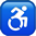 Wheelchair Symbol Emoji (U+267F, U+FE0F)