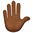 Raised Hand: Medium-Dark Skin Tone Emoji (U+270B, U+1F3FE)