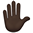 Raised Hand: Dark Skin Tone Emoji (U+270B, U+1F3FF)