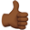 Thumbs Up: Medium-Dark Skin Tone Emoji (U+1F44D, U+1F3FE)