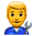 Man Mechanic Emoji (U+1F468, U+200D, U+1F527)