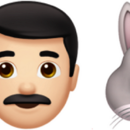 men with bunny ears: light skin tone, medium-light skin tone Emoji (U+ ...