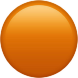 orange circle Emoji 🟠 (U+1F7E0)