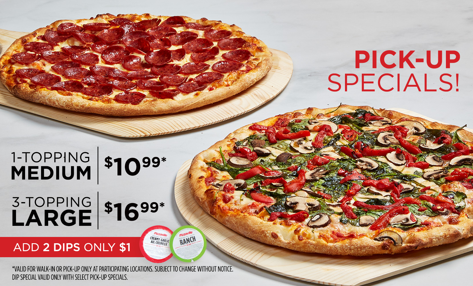 Pizzaville - #3636 from your cell or Order Online - Contactless Delivery