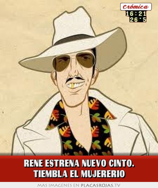 Rene estrena nuevo cinto. tiembla el mujererio - Placas Rojas TV