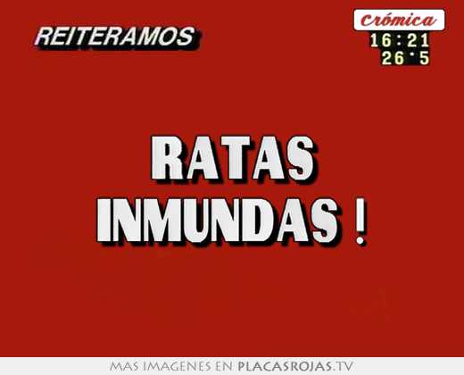 ratas inmundas ! - Placas Rojas TV