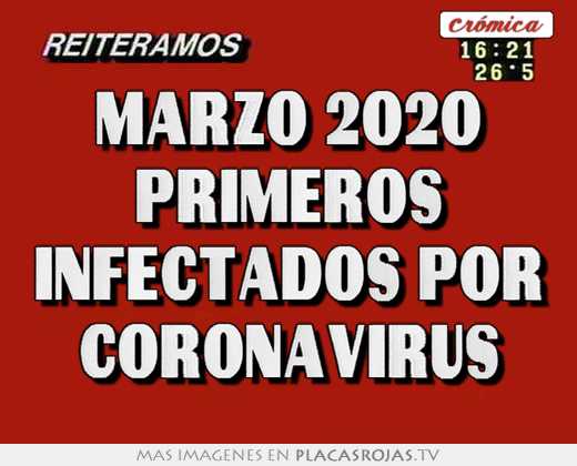 Marzo 2020 primeros infectados por coronavirus - Placas Rojas TV