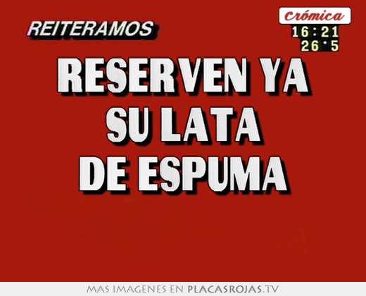 Listado de Placas - Placas Rojas TV