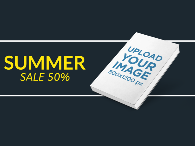 Placeit - eBook Ad - Angled Book Over a Solid Backdrop