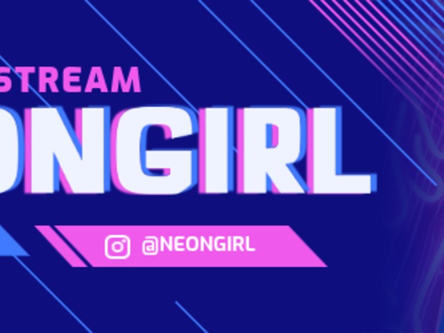 Placeit - Twitter Header Template for Female Streamers Featuring a Neon ...