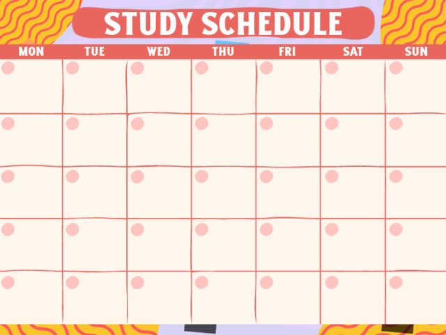 Placeit - Monthly Calendar Template for a Study Schedule