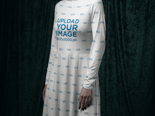 Placeit - Wicca-Themed Mockup Featuring a Serious Woman Wearing a Long ...