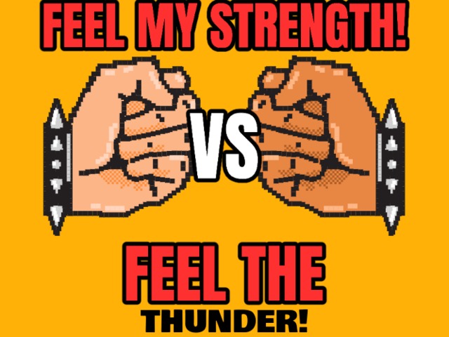 Placeit - T-Shirt Design Template with 8-bit-Style Fists Inspired by a ...