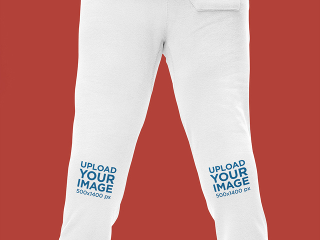 Placeit - Back-View Sweatpants Mockup Featuring a Cropped-Face Man in a ...