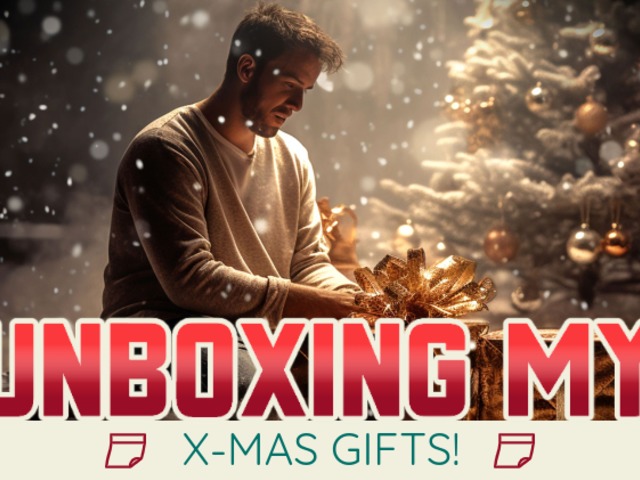 Placeit - YouTube Thumbnail Template for a Xmas Presents Unboxing Vlog