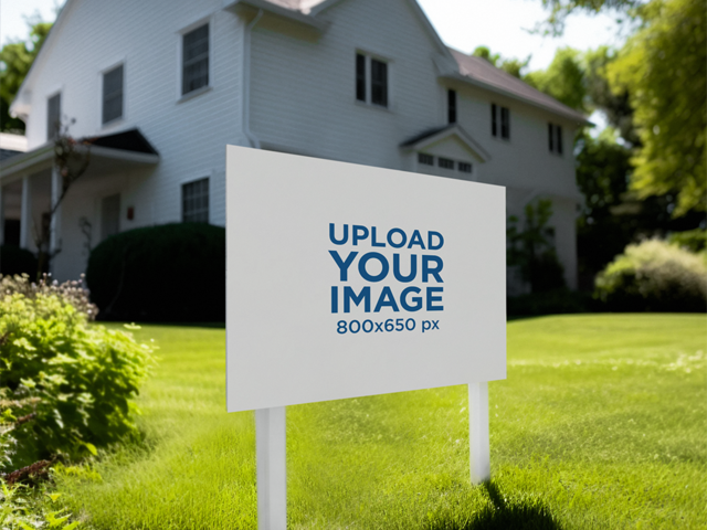 Placeit - Mockup of an AI-Generated Real Estate Sign Placed in Front of ...