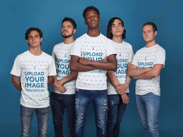 Placeit - T-Shirt Mockup Featuring an Esports Team