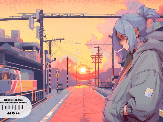 Placeit - Twitch Screen Maker Featuring an Illustrated Anime for Music ...