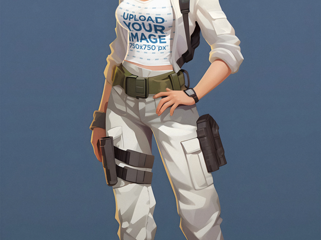 Placeit - Tank Top Mockup Featuring an AI-Generated Woman Illustration ...