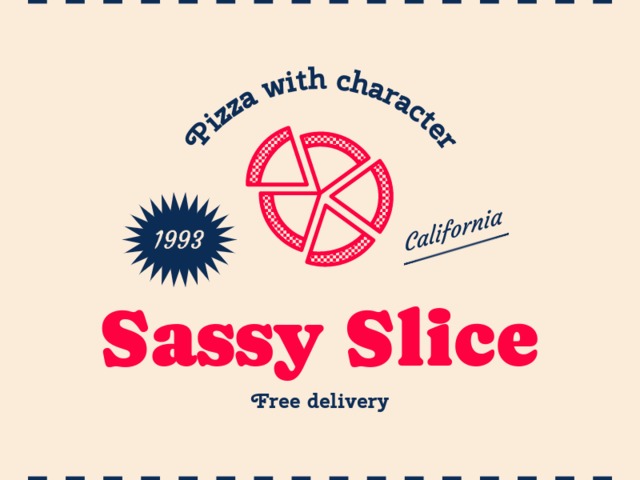Placeit - Free Delivery Pizzeria Logo Maker Featuring a Retro Aesthetic
