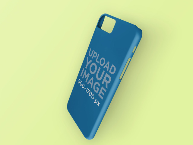 Placeit - Render Mockup of a Phone Case Against a Solid Surface