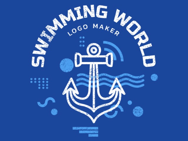Placeit - Swim Team Logo Design Template with Aquatic Graphics
