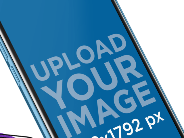 Placeit - App Store Screenshot Mockup Featuring a Wavy Pattern