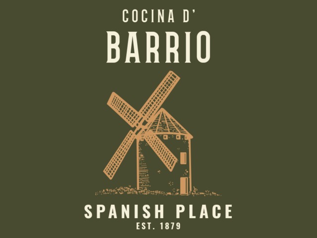 Placeit - Vintage Spanish Food Logo Maker with Windmill Graphics