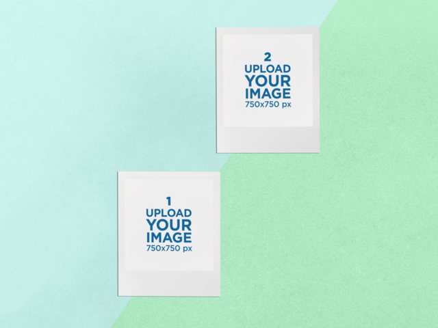 Placeit - Polaroid Frames Mockup Featuring a Colorful Setting