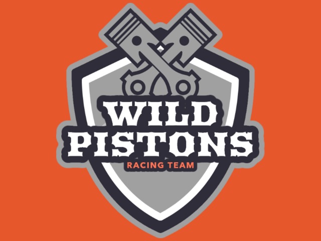 Placeit - Logo Maker for a Racing Game with Pistons Illustrations