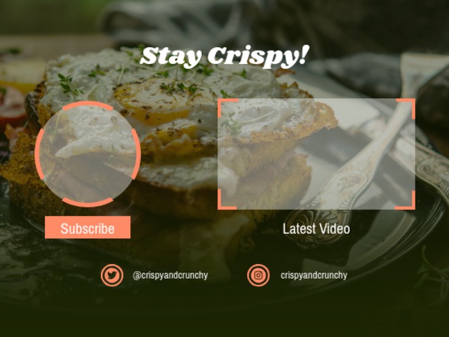 Placeit - YouTube End Screen Template Featuring Food Backgrounds